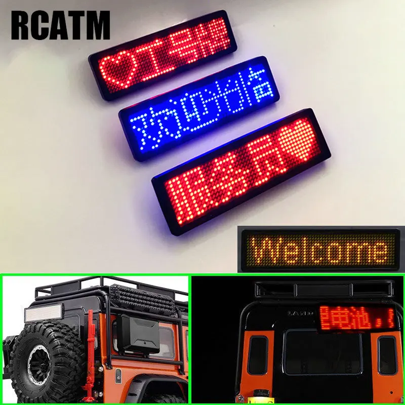 RC Climbing Car Customized Text Led Display for 1/10 RC Crawler Traxxas ...