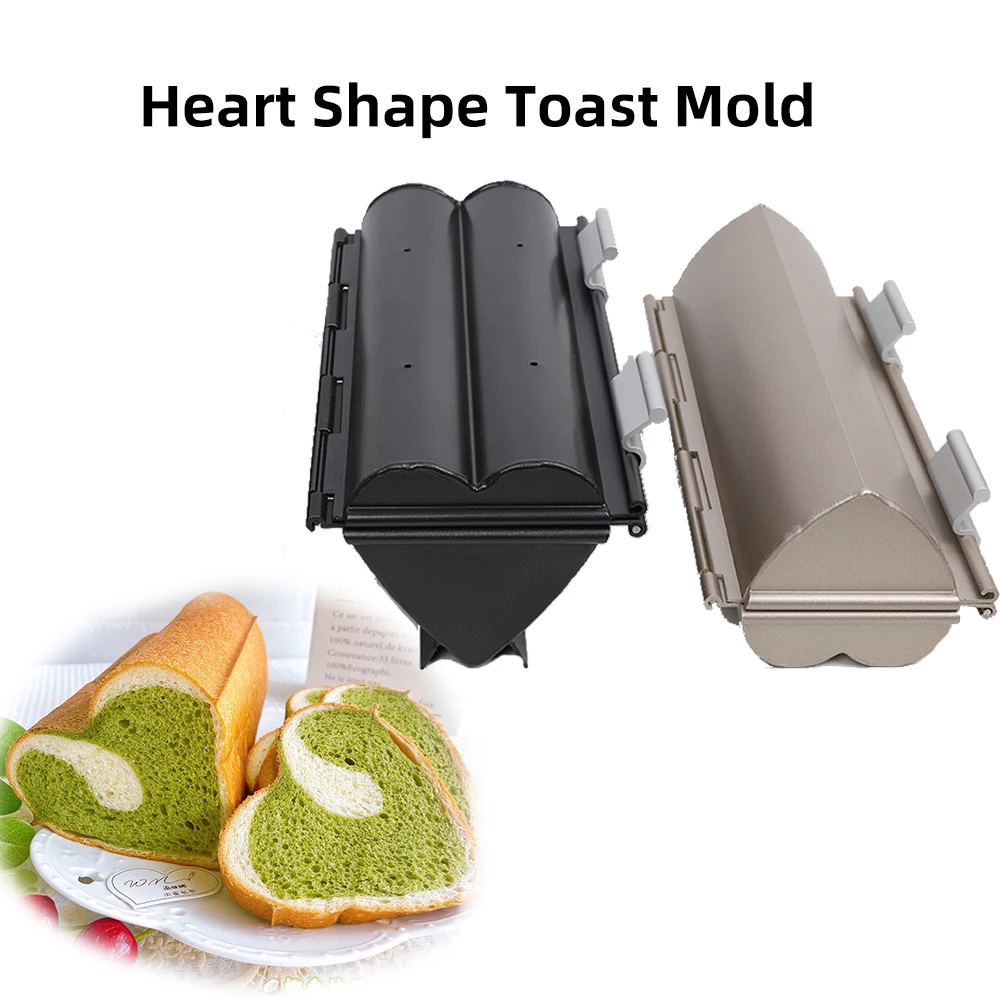 Heart-Shape-Toast-Box-Mold-Bread-Nonstick-Pastry-Mould-Kitchen-Baking ...