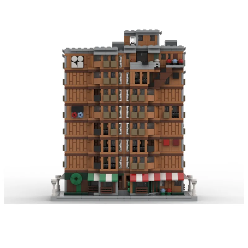 MOC-City-Street-Vierw-Architecture-Friends-Apartment-Model-Building ...
