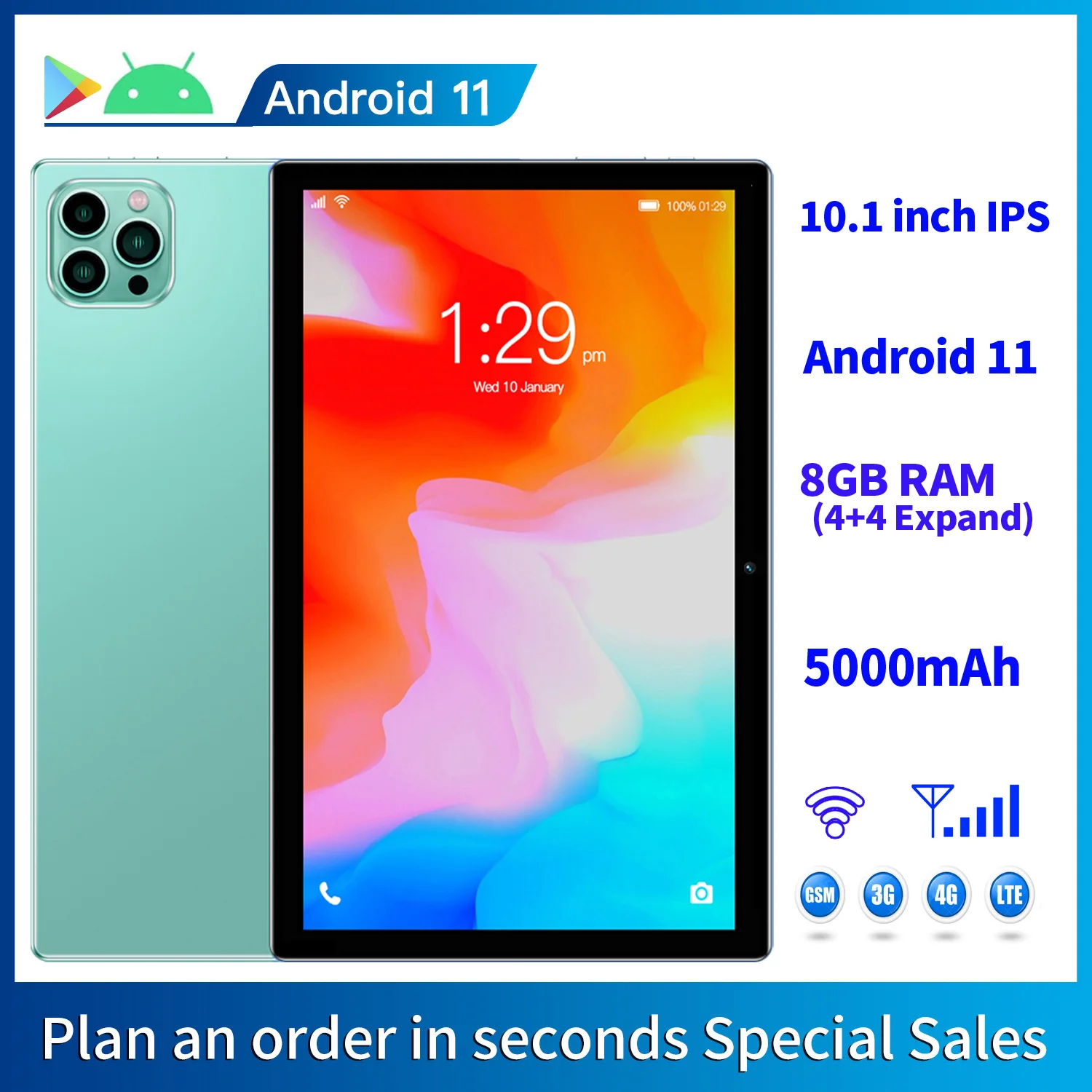 Tablet-Android-11-BDF-8GB-RAM-64GB-ROM-1TB-ROM-1280x800-IPS-Screen ...