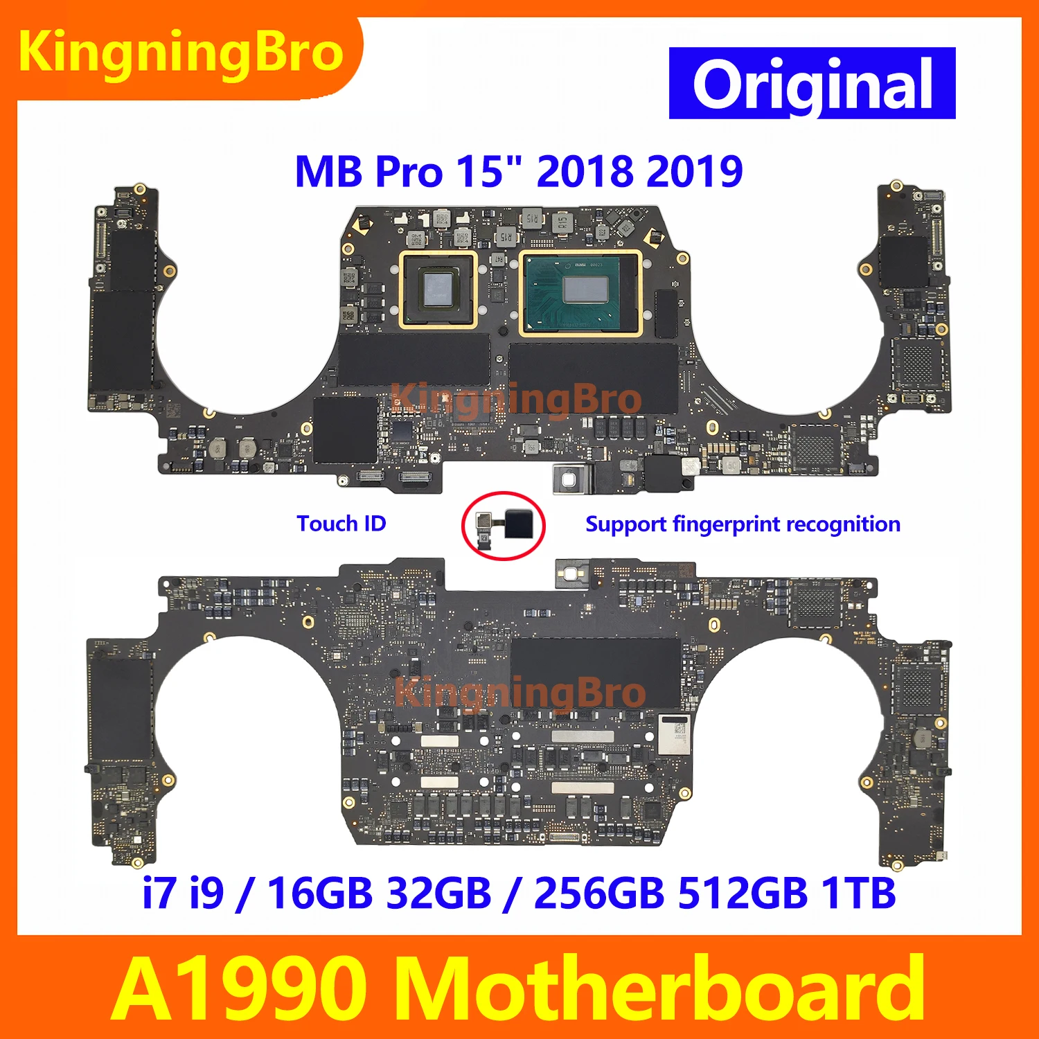 2018 2019 Laptop A1990 Motherboard For MacBook Pro 15" A1990 Logic ...