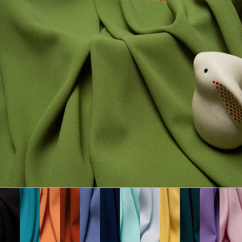 3/5/10m Solid Opaque Chiffon Fabric Polyester Crepe Drape Material for ...