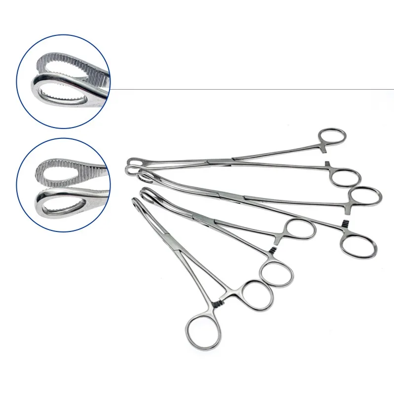 Sponge-Forceps-Straight-Curved-Serrated-Jaws-Surgical-Instruments-18CM ...