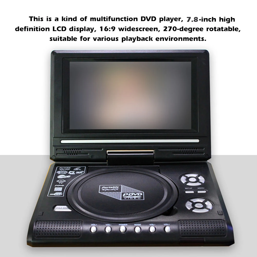 Écran LCD Portable Rotatif à 78 de 270 Pouces 16:9 Lecteur DVD TV VCD ...