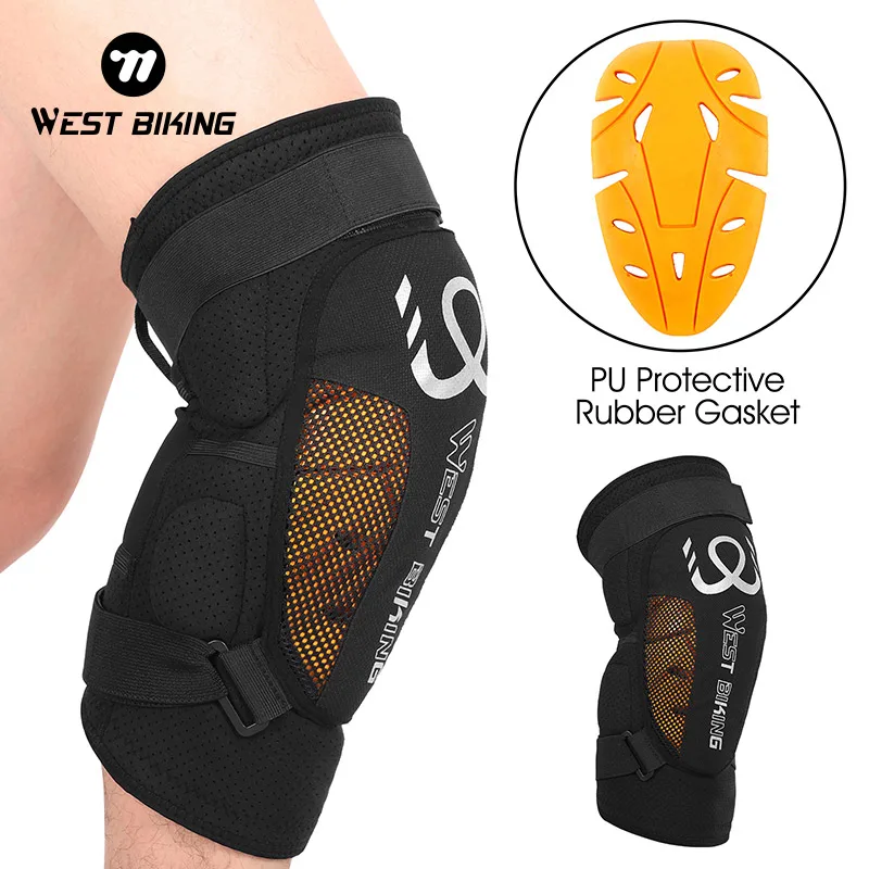 WEST-BIKING-rodilleras-protectoras-de-goma-PU-para-ciclismo-relleno-f ...
