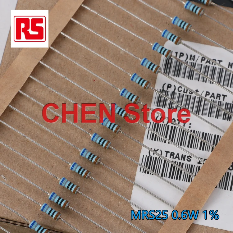 50PCS MRS25 VISHAY BC 0.25W 1/4W 1R 9R1 1% pé De Cobre metal film ...