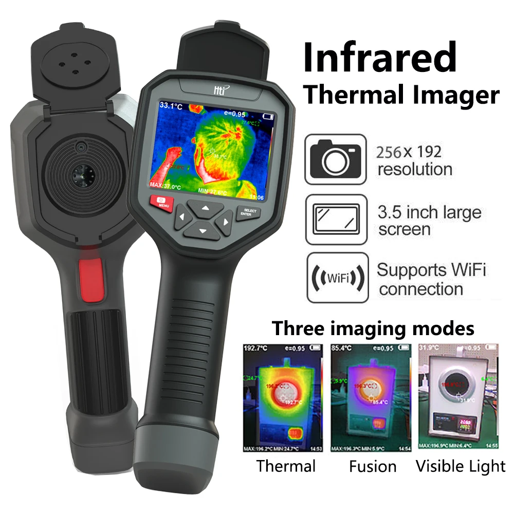 Thermal Imagers with WiFi 256 x 192 IR Resolution, 3.5" Color Screen ...