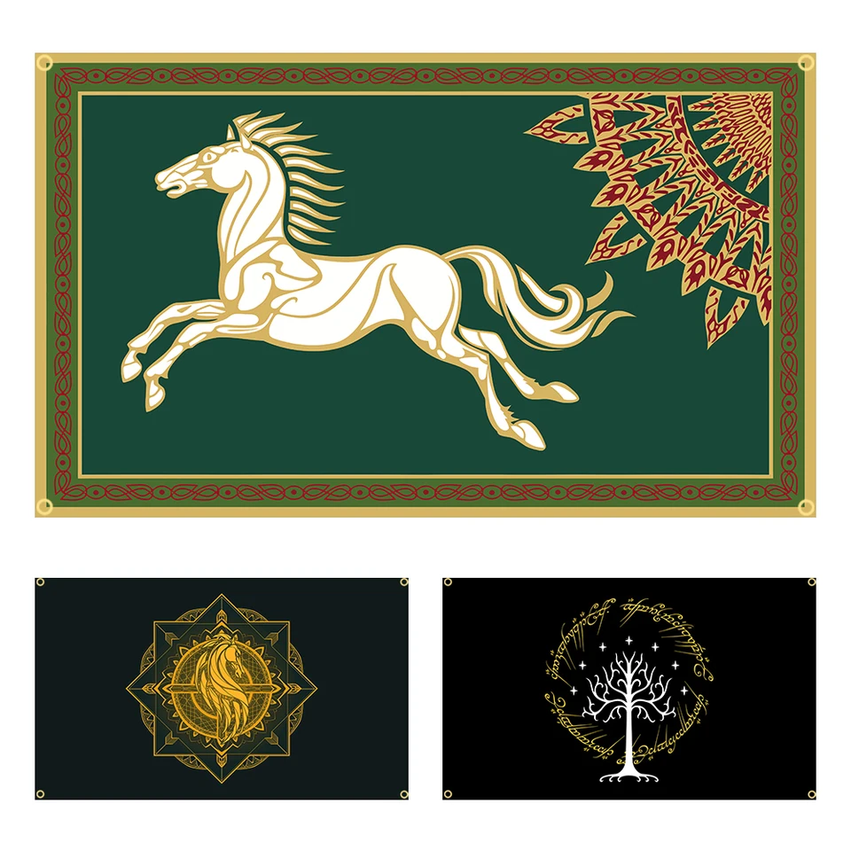 Rohirrim Flag Gamling, Royal Rohan Standard Bearer