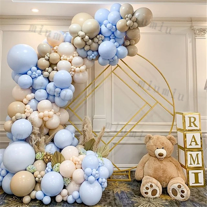 Double-Cream-Balloon-Garland-Arch-Kit-Macaron-Blue-Kids-Birthday-Party ...
