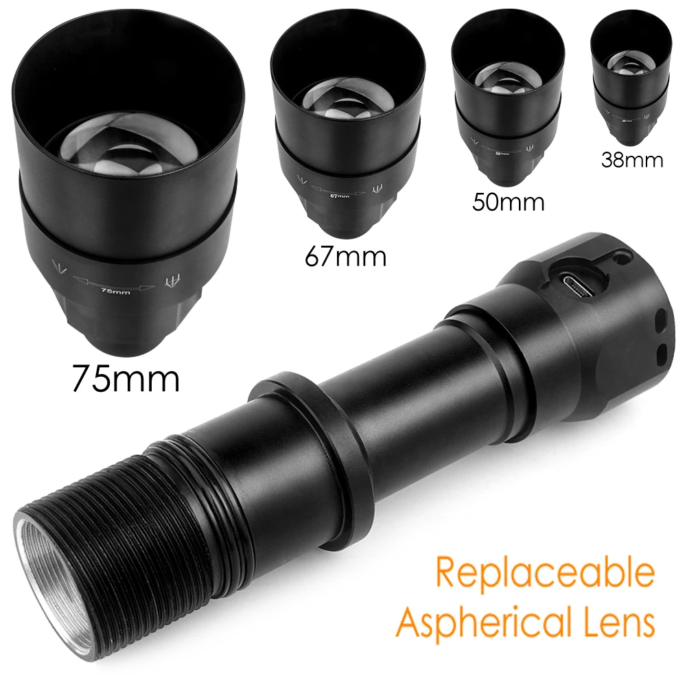 UniqueFire-1605-IR-940nm-850nm-LED-Flashlight-3-Mode-T38-T50-T67-T75 ...