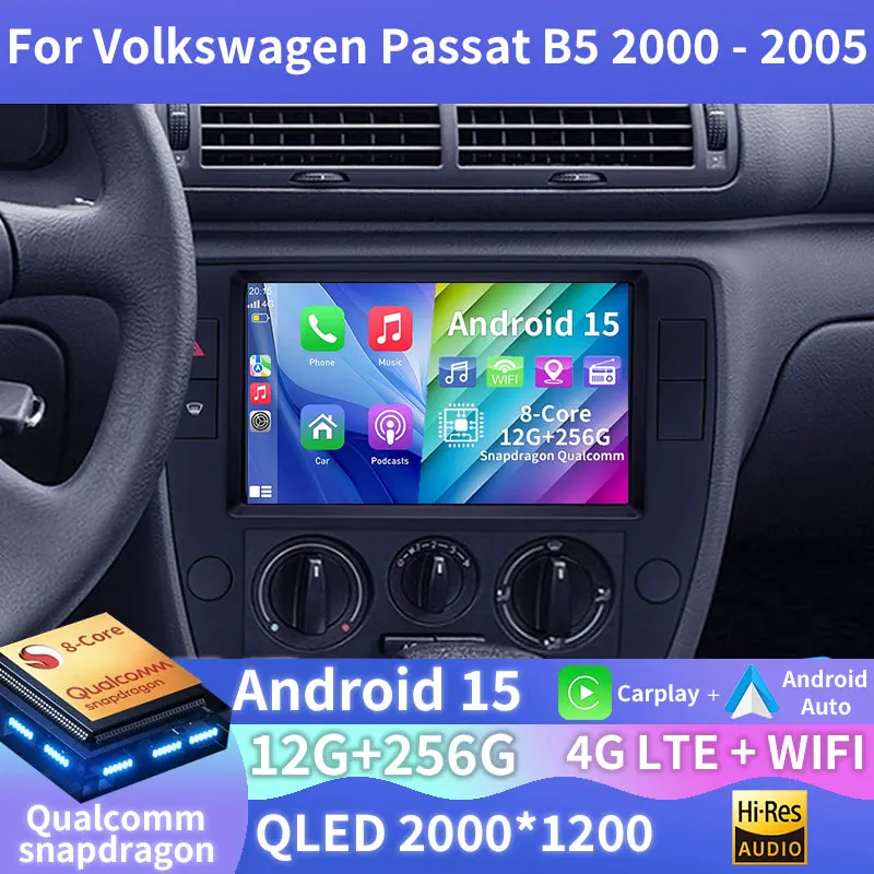 Android 15 Car Radio For Volkswagen Passat B5 2000 - 2005 GPS ...