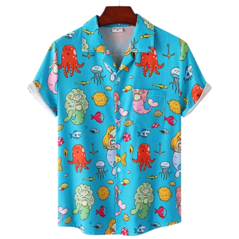 Tropics-Sea-Island-Shirts-for-Men-Clothing-3D-Printing-Hawaiian-Beach ...