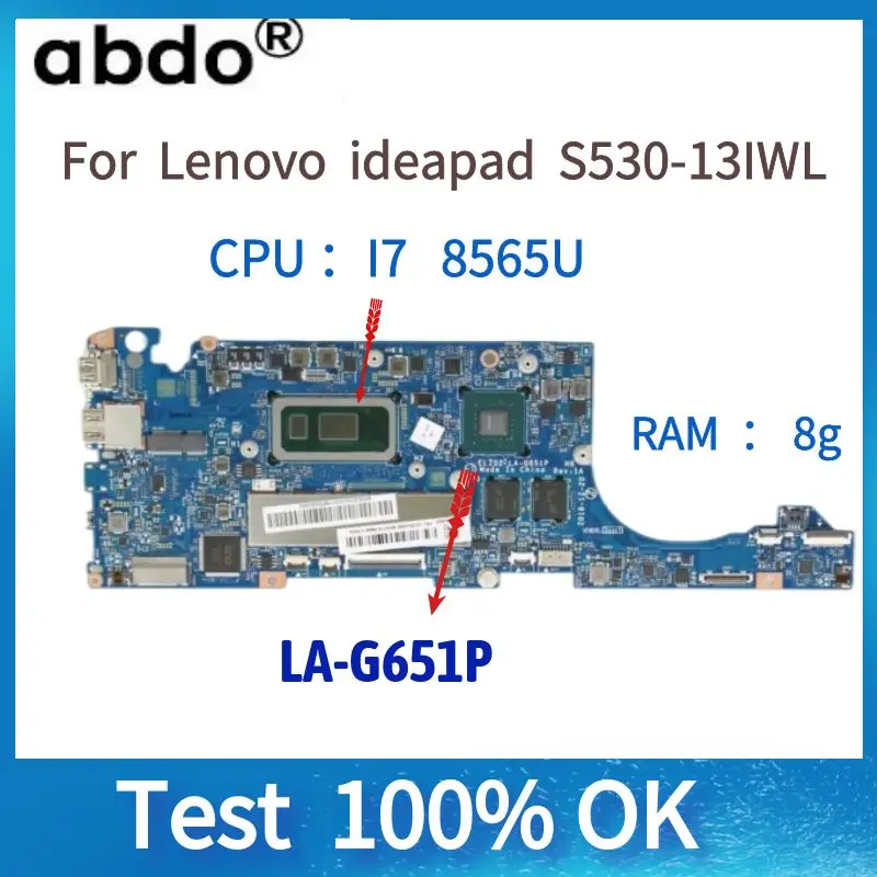 For-Lenovo-ideapad-S530-13IWL-Laptop-Motherboard-LA-G651P-Motherboard ...