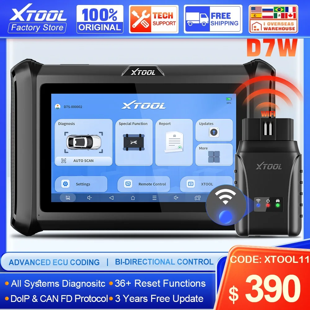 Xtool Herramienta De Diagn Stico De Coche D7w Conexi N Inal Mbrica Wifi