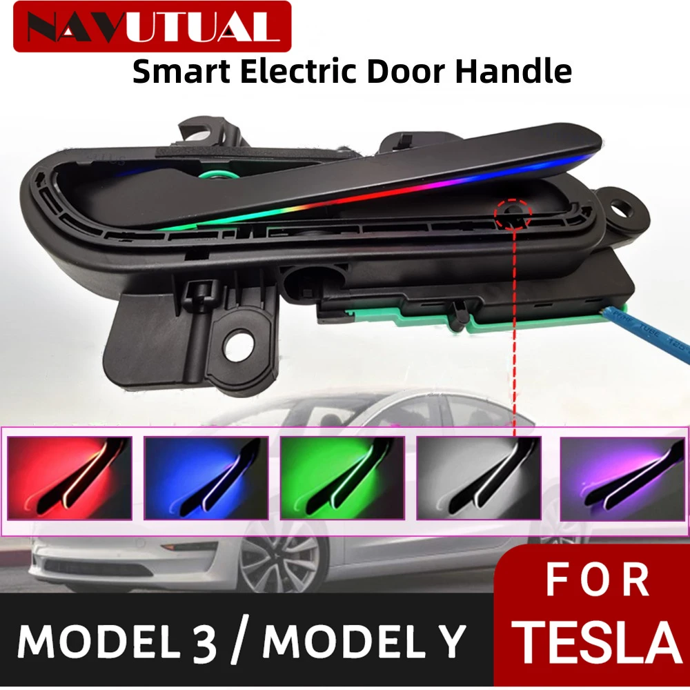 Upgraded Smart Integrated Electric Door Handles with Colorful LED ...
