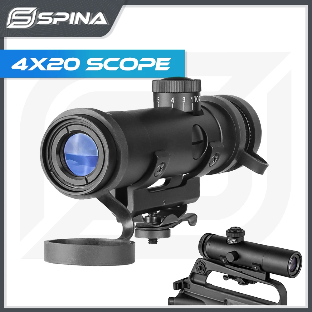 Spina Optik 4x20 Visier taktisches Zielfernrohr mit BDC Revolver Mil ...