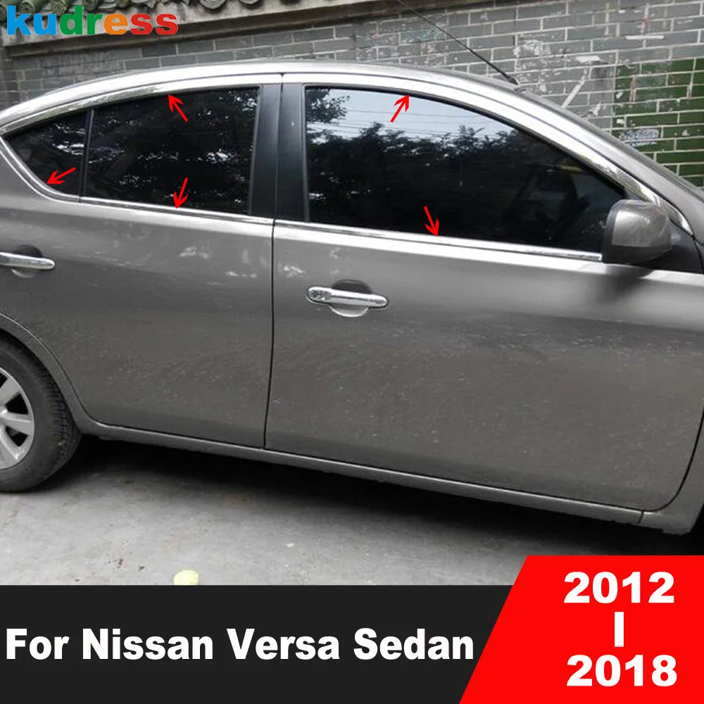 Window-Sill-Trims-For-Nissan-Versa-Sedan-2012-2017-2018-Stainless-Car ...