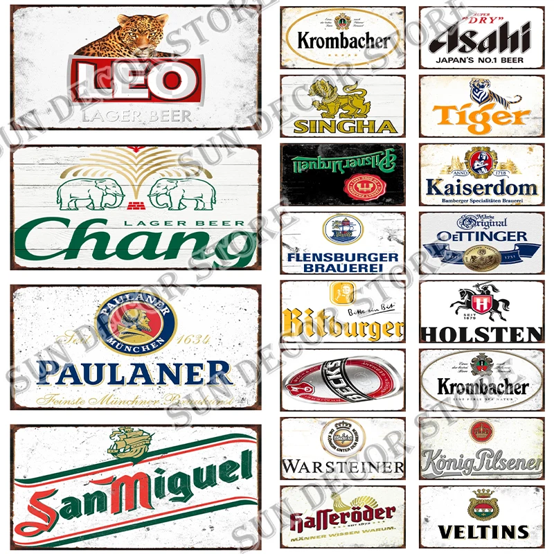 Germany-Asia-Beer-Vintage-Metal-Sign-Shabby-Poster-Tin-Plate-Wall-Decor ...