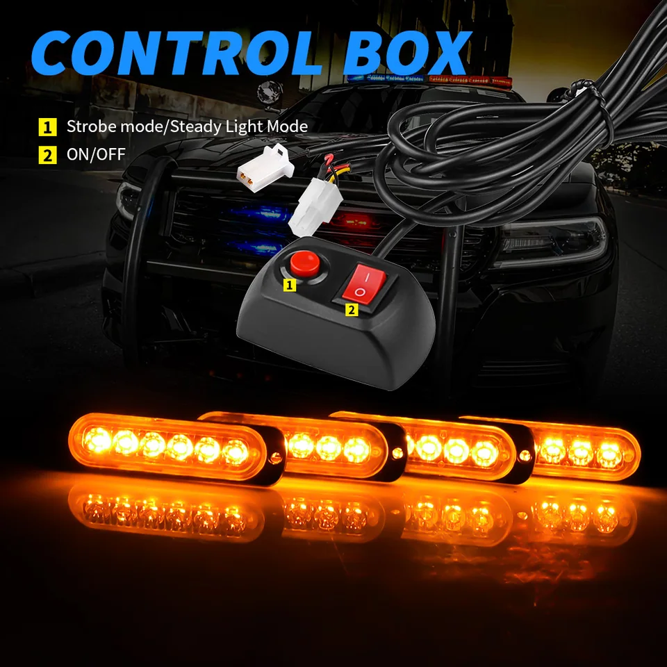 12 Volt Strobe Light Kit SKYFLAR LED STROBE LIGHT ST 101 RED 12V