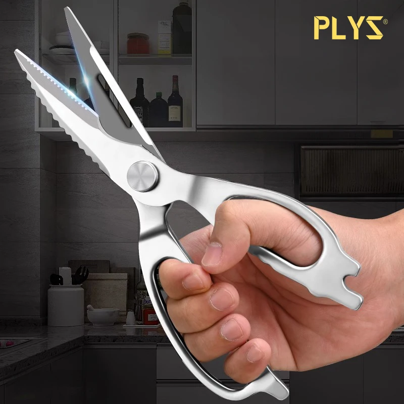 Kitchen-Scissors-Multifunctional-Stainless-Steel-Food-Scissors-Chicken ...