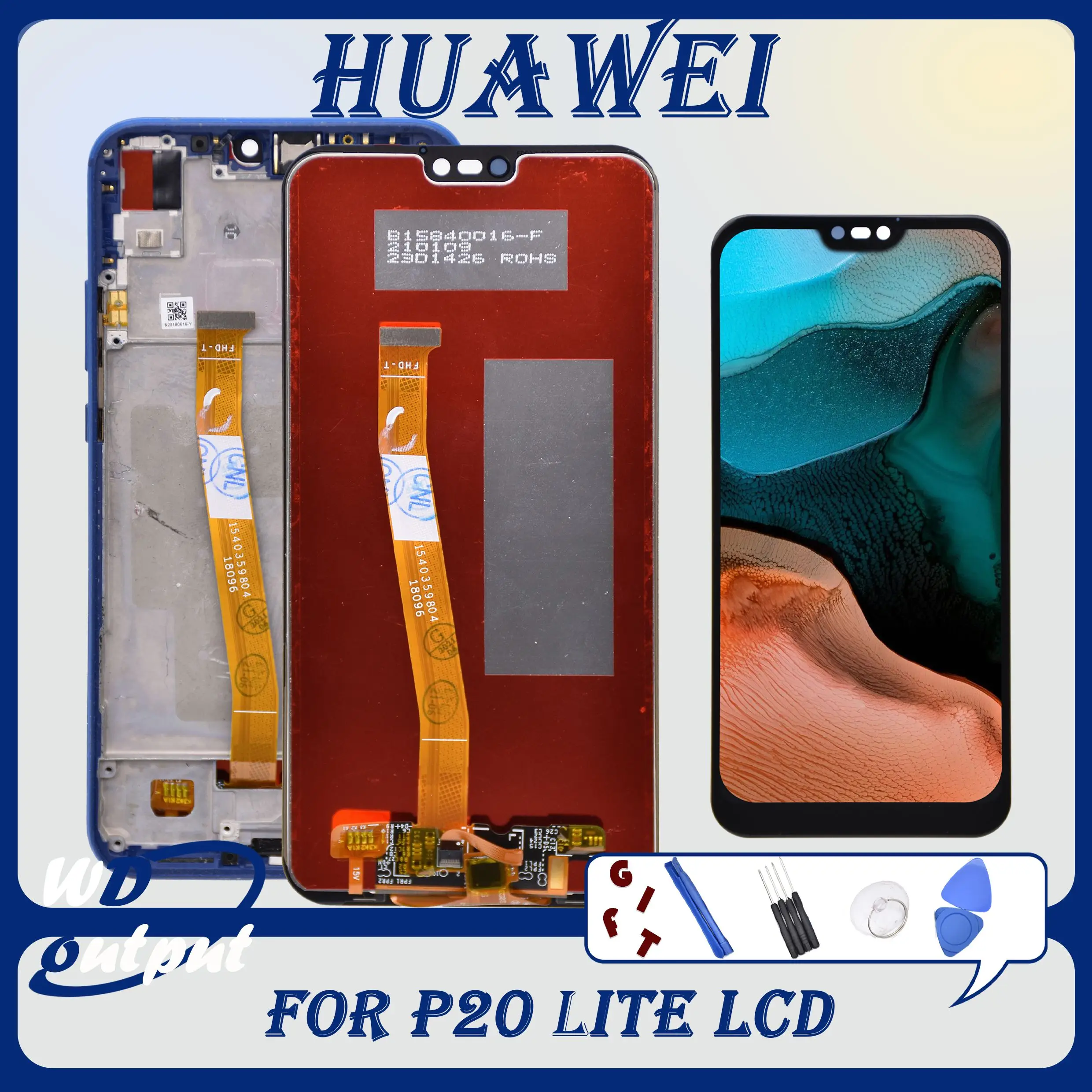 Pantalla-LCD-original-de-5-84-pulgadas-para-Huawei-P20-Lite-montaje-de ...