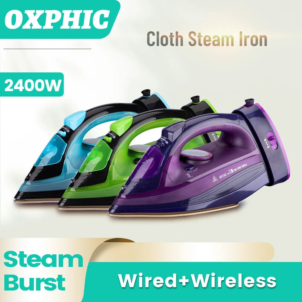 OXPHIC-2400W-Steam-Iron-for-Clothes-Wireless-and-Wired-iron-2-in-1 ...
