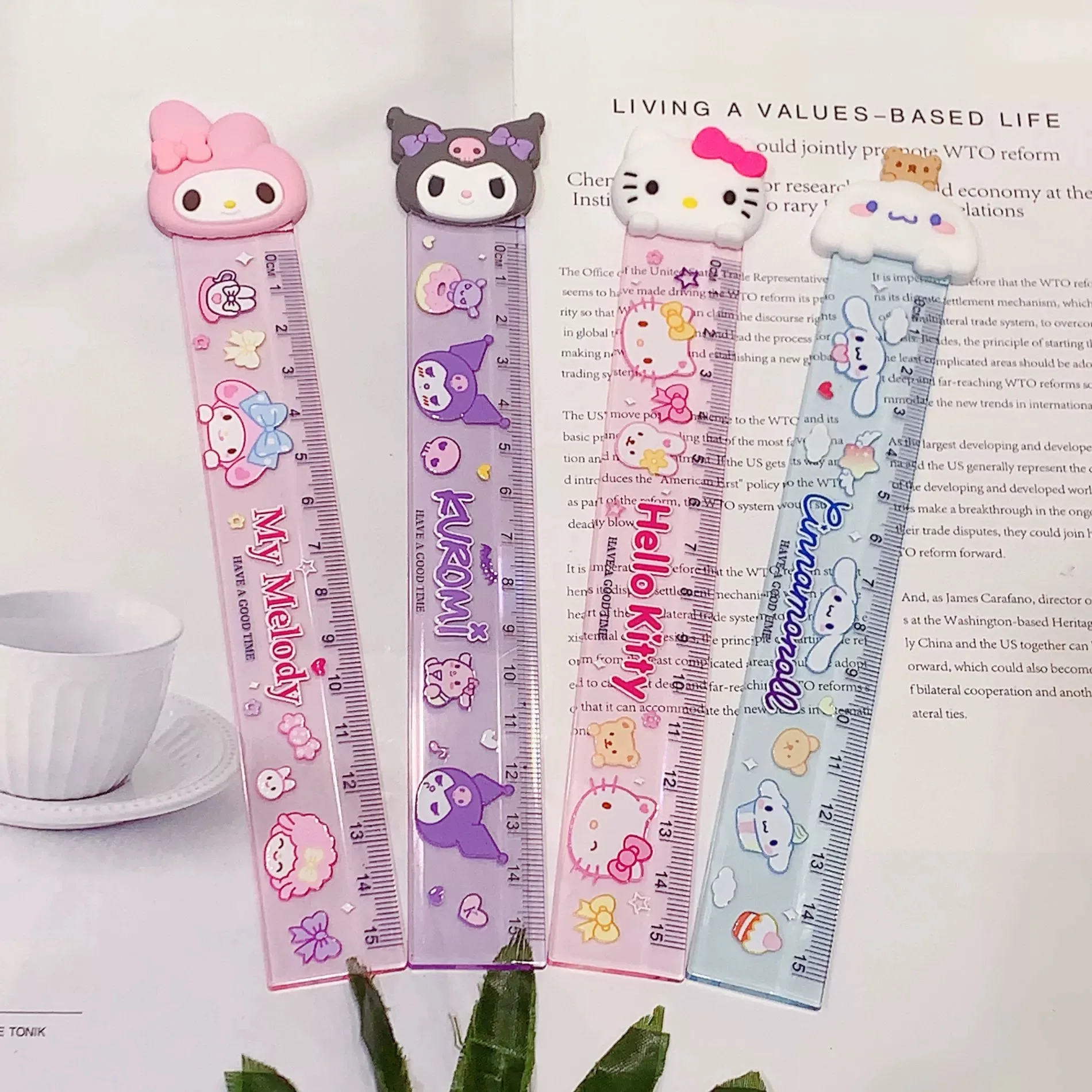 4pcs-Sanrio-Rulers-Cartoon-Hello-Kitty-My-Melody-Kuromi-Kawaii-Bookmark ...