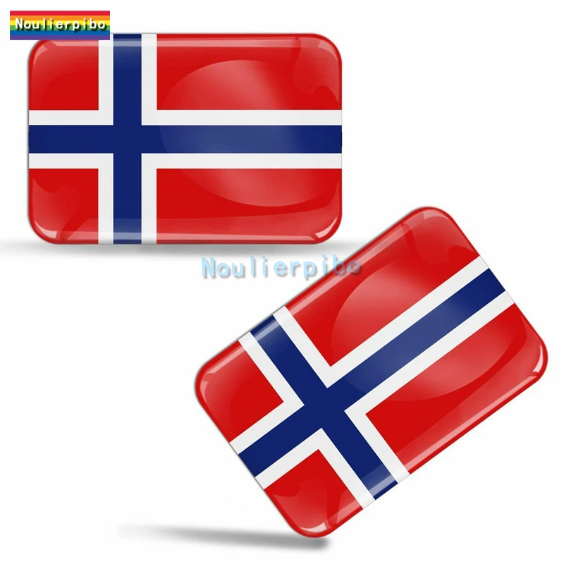 3D Car Sticker Gel Dome Sticker Norway Flag LOGO Logo Badge Decal ...