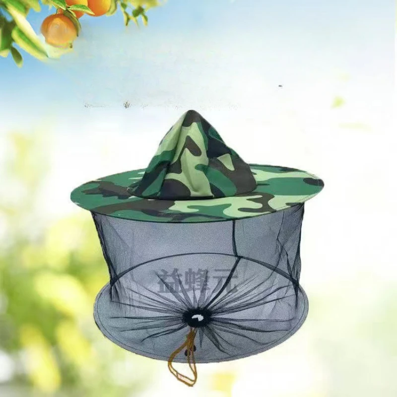 Beekeeping-Eqiupment-Anti-Bee-Cap-Camouflage-Bee-Hat-Bee-Hat-Breathable ...