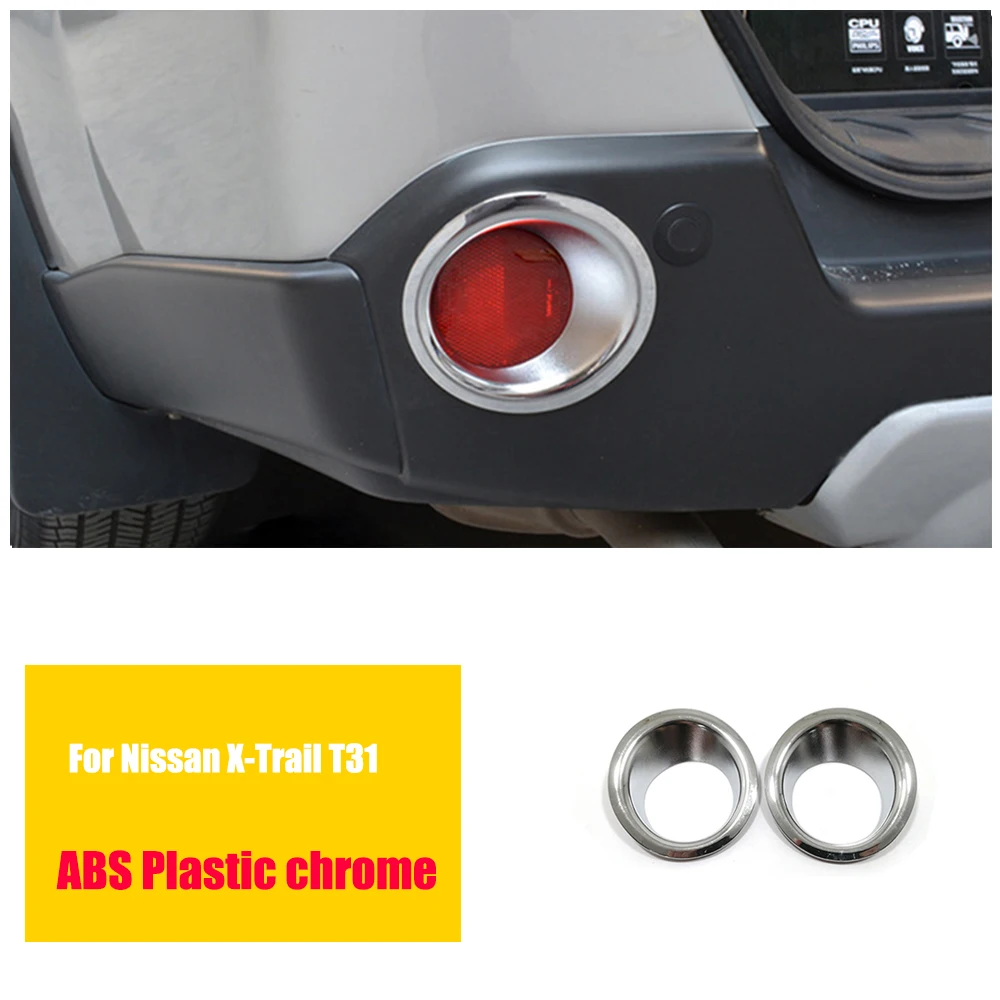 For-Nissan-X-Trail-T31-2008-2013-ABS-Chrome-car-Rear-Fog-Light-Lamp ...