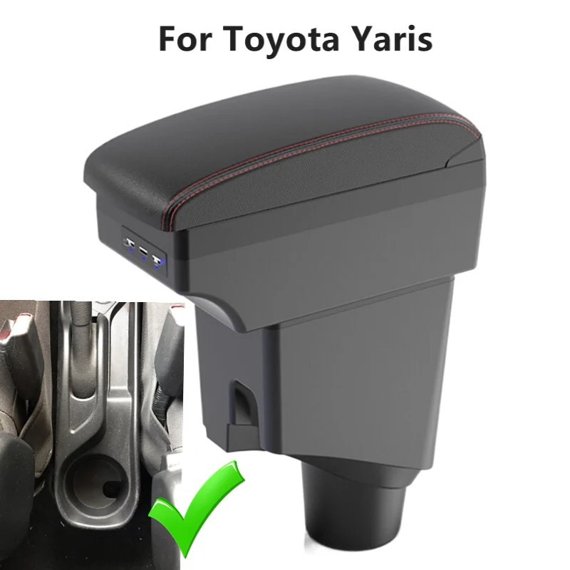 For-Toyota-Yaris-2015-2016-2017-2018-2019-2020-2021-Car-Armrest-Box ...