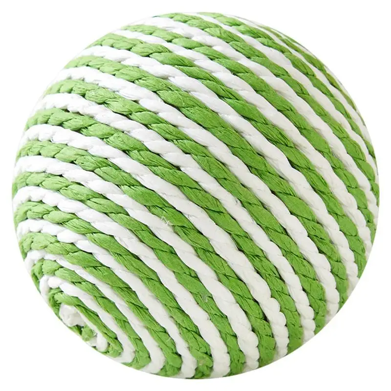 Cat Scratch Toy Multipurpose Sisal Cat Scratching Ball With Bell Sisal ...