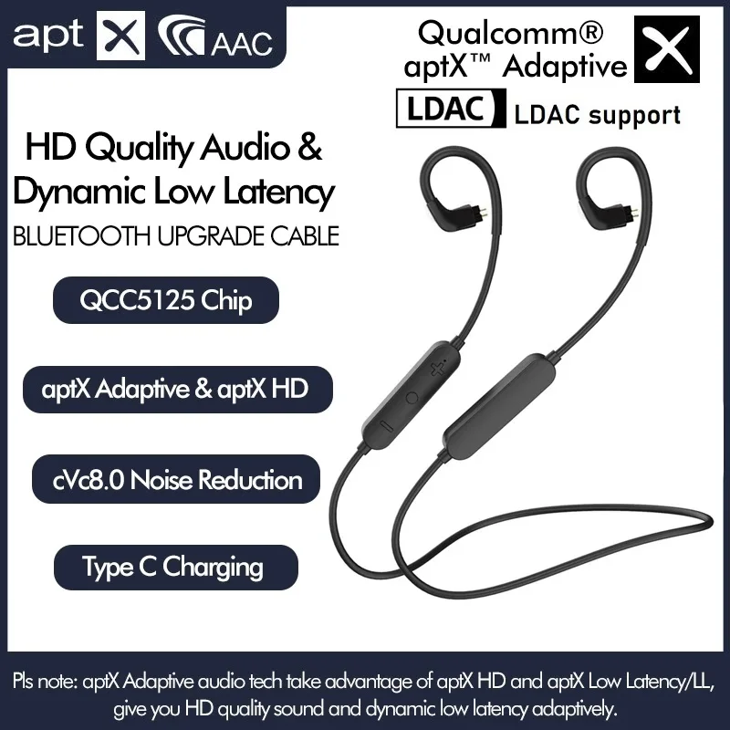Neckband-Wireless-Bluetooth-Cable-QCC5125-LDAC-aptX-Adaptive-aptX-HD-HIFI-Earphone-Cable-MMCX ...