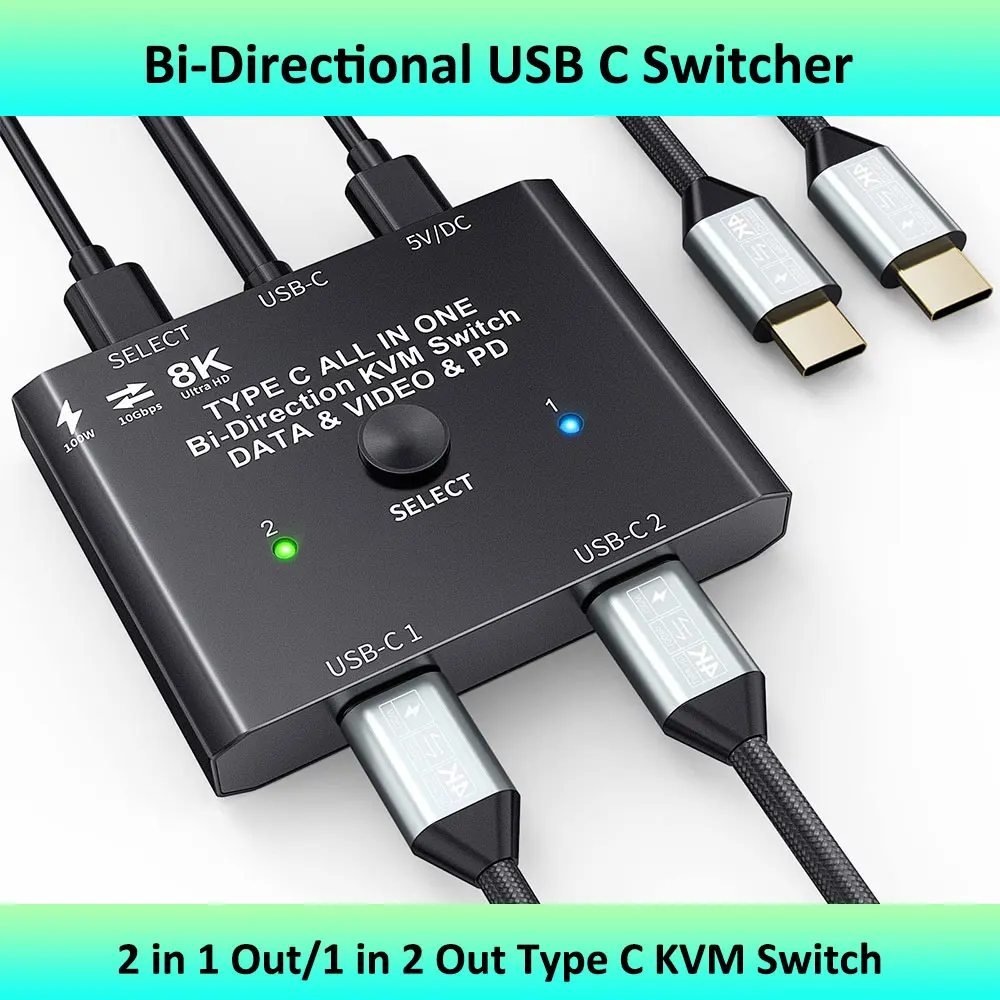 Interruptor-USB-C-conmutador-bidireccional-USB-C-2-port-tiles ...
