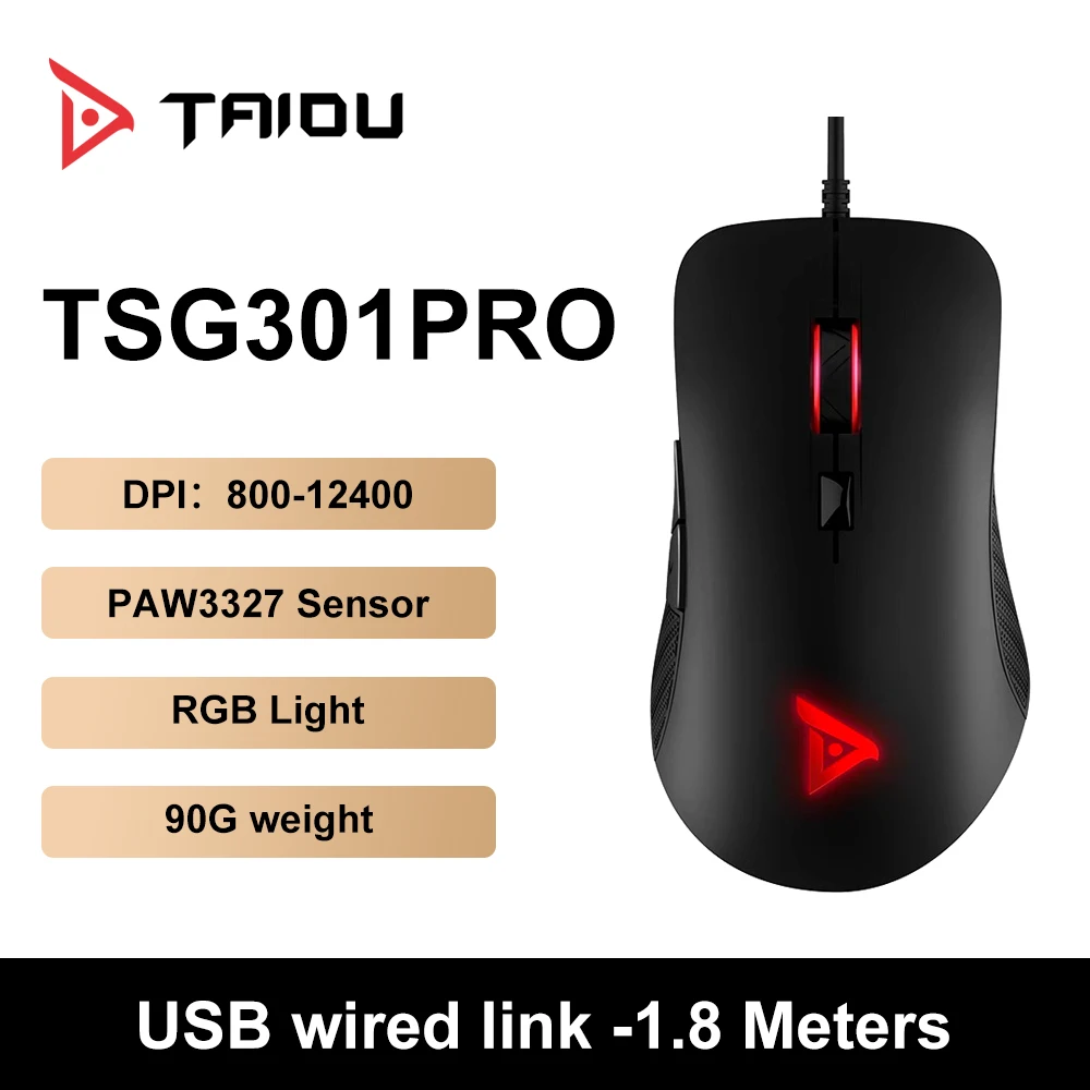 TAIDU-Wired-Esports-Mouse-TSG301PRO-Gaming-Optical-Engine-12400DPI-Game ...