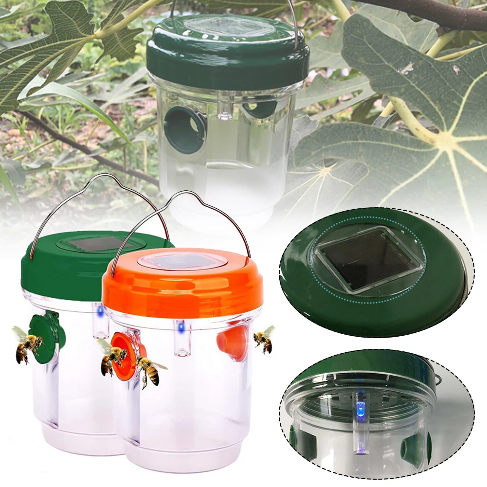 Solar-Powered-Wasp-Trap-Fruit-Fly-Trap-for-Wasp-Bees-Hornets-with ...