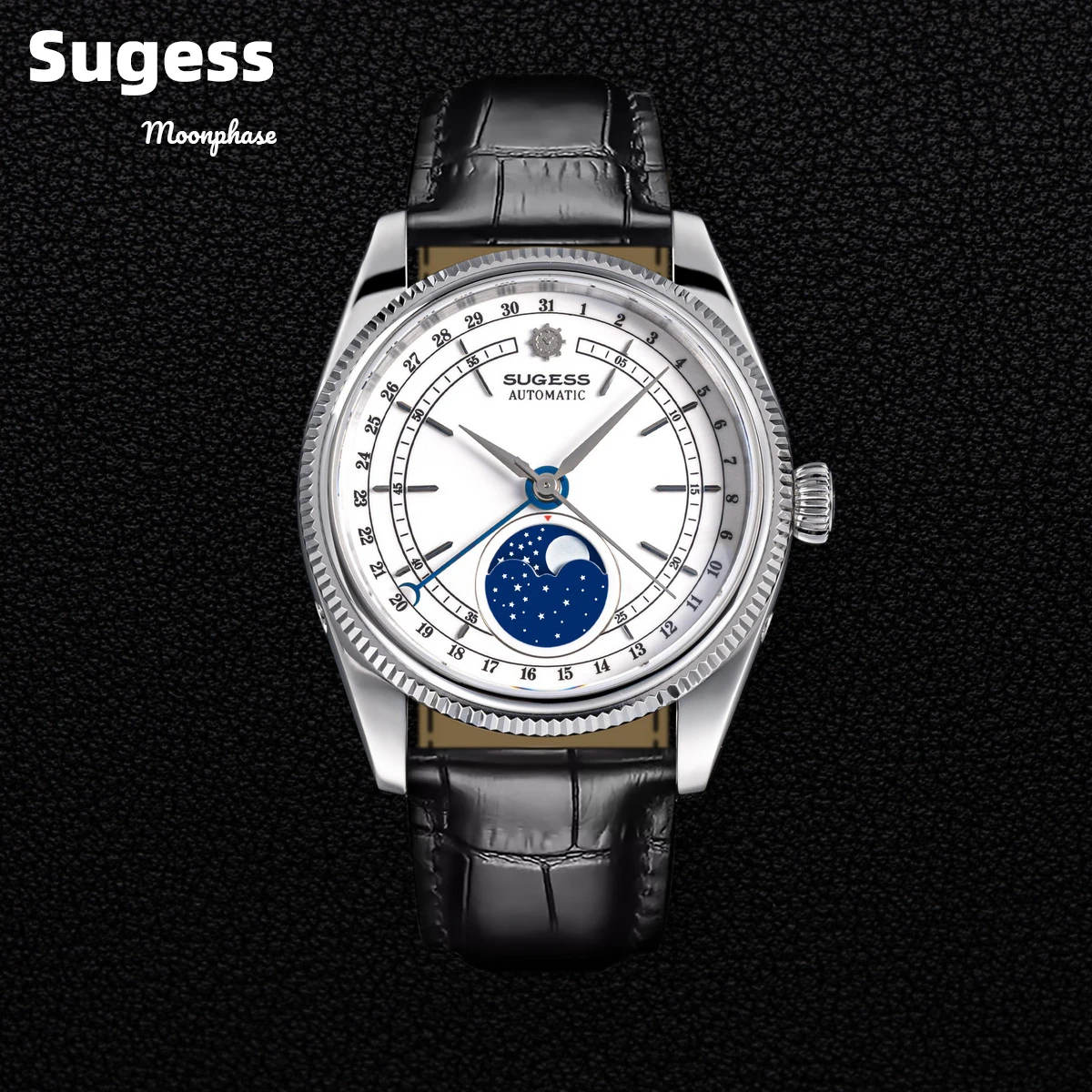 Sugess 40mm Mens Watch Automatic Mechanical Original ST2108 Movement ...