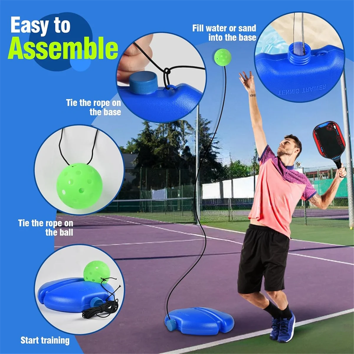 A91-Match Buddy Pickleball Trainer, Pickleball Trainer Ball with String ...