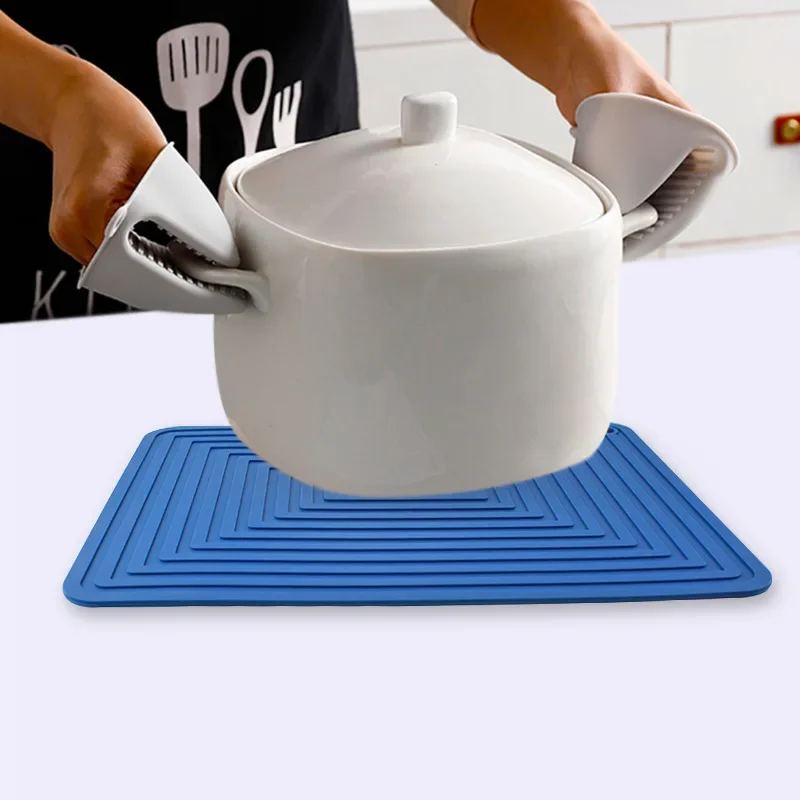 Silicone-Pot-Mat-Square-Thickened-Heat-Insulating-Mat-Non-slip ...
