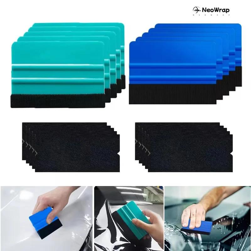 20Pcs/set Vinyl Wrap Squeegee 4 inch Felt Edge for Graphic Decal ...
