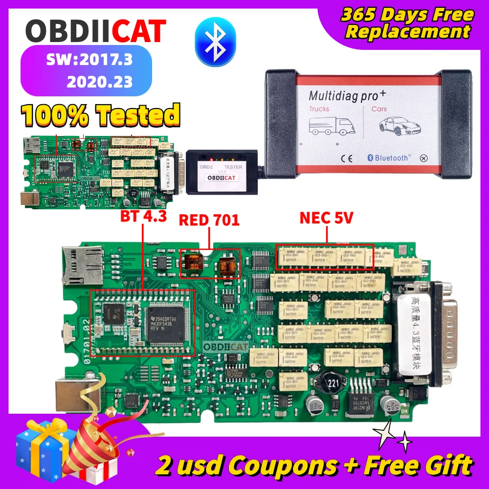 Top Quality A+++ Single Board Multidiag Bluetooth Tcs Scanner 5v Nec ...