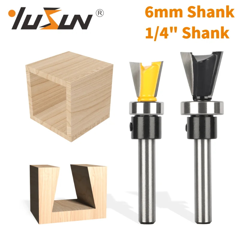 YUSUN-Dovetail-Bit-With-Bottom-Bearing-Router-Bit-Carbide-Cutters ...