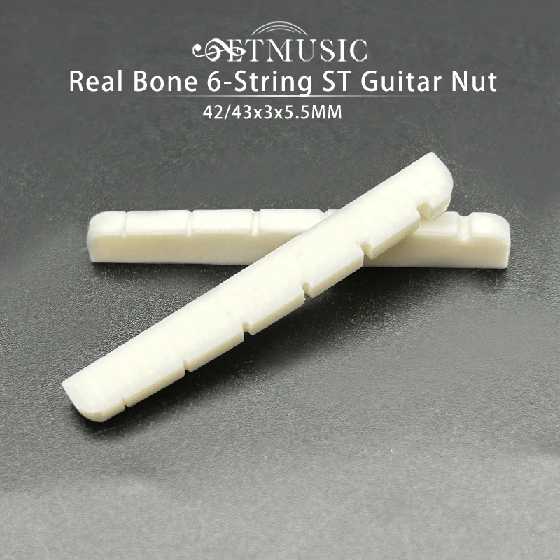 20pcs-Real-Bone-6-String-ST-Guitar-Nuts-For-Electric-Guitar-42-43x3x5 ...