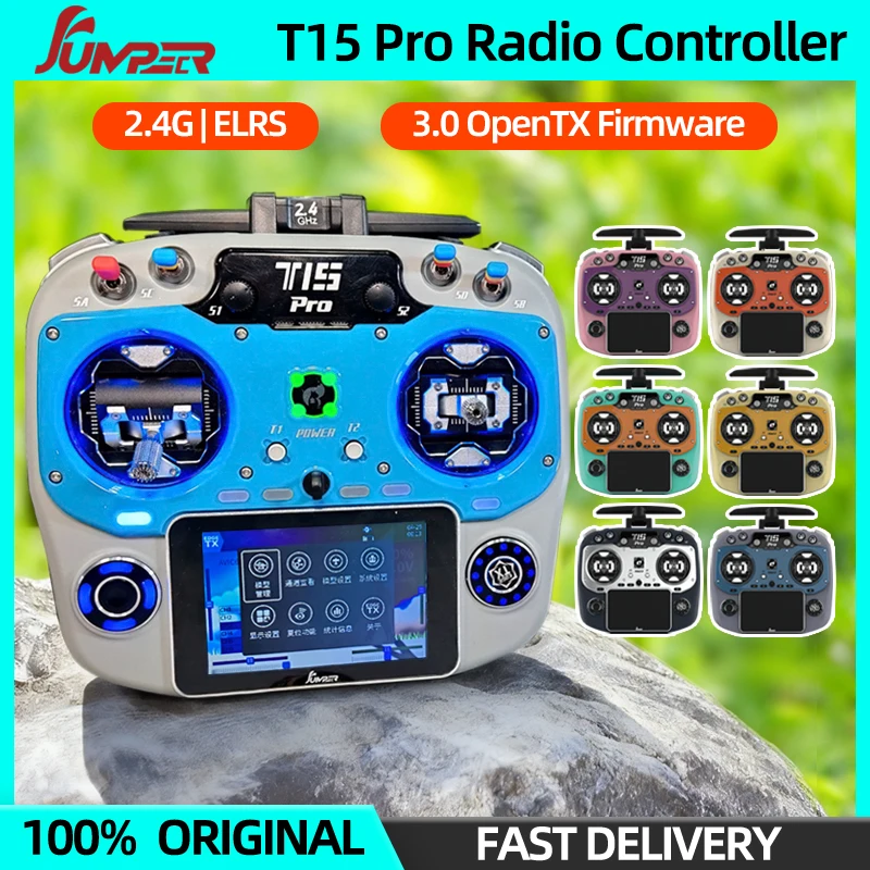 Jumper T15 PRO controlador de Radio 2,4 GHz RDC90/HALL FPV transmisor ...