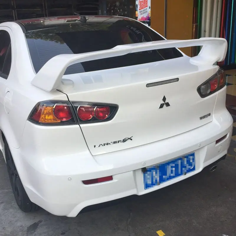 For Lancer Spoiler EVO ABS Material Car Rear Wing Primer Color Rear ...