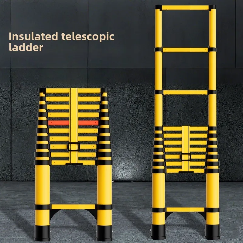 Telescopic Straight Ladder Insulated Ladder Electric Power Repair ...