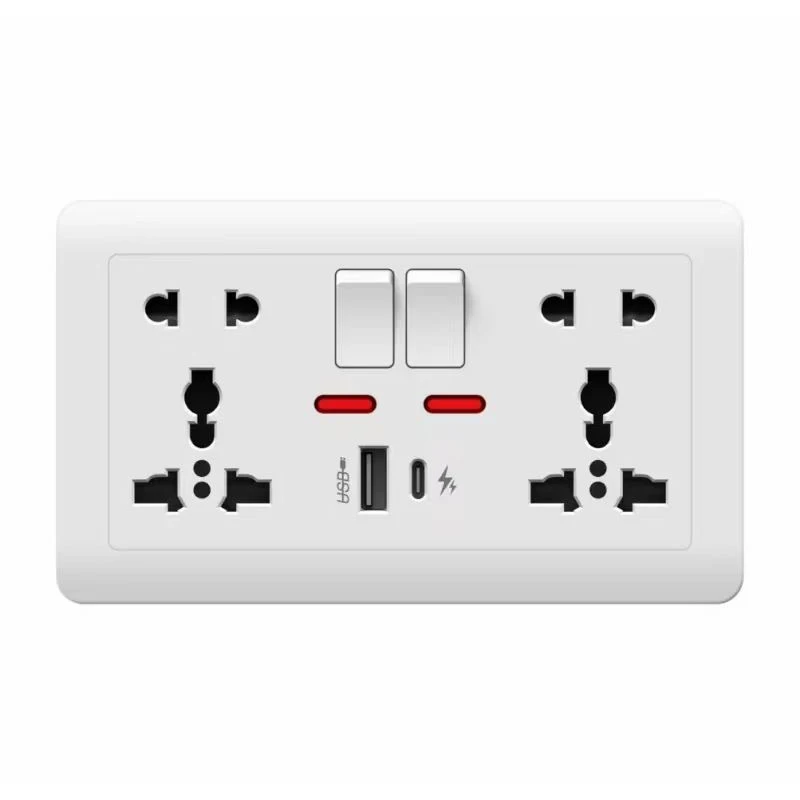 86-146-Wall-Power-Supply-Multi-function-3-5-pin-Universal-Socket-with-2 ...