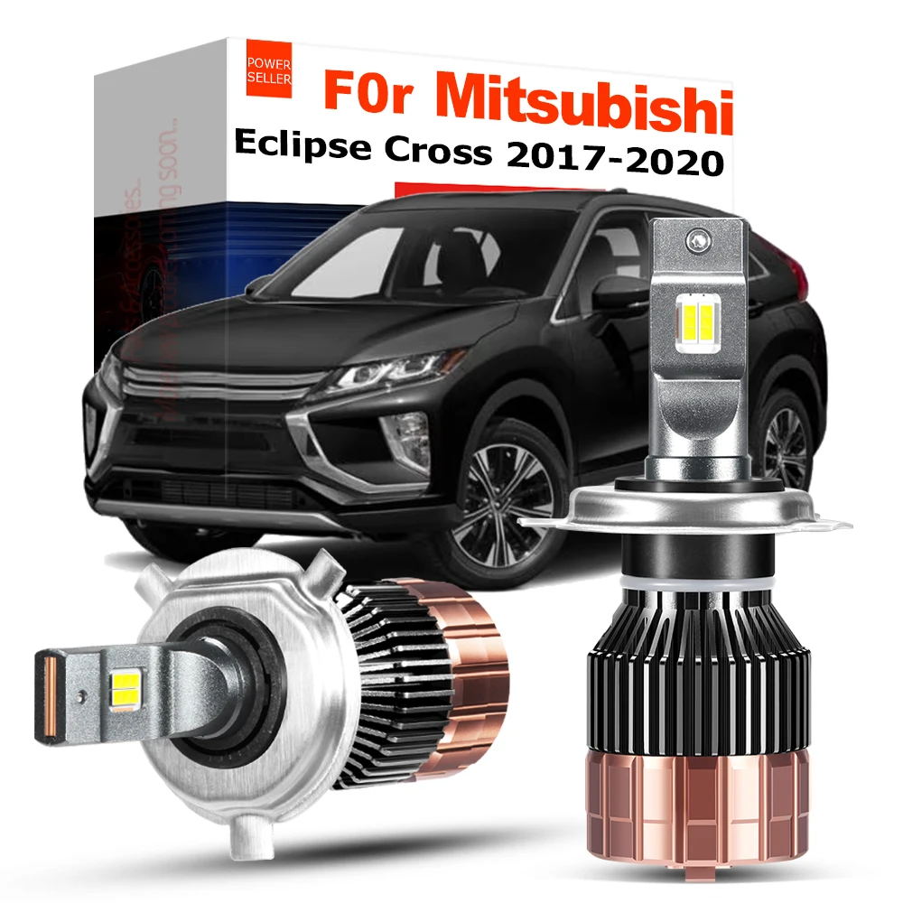 2 Pieces 100W 20000LM Car Canbus Headlight Hi/Lo Beam LED Bulb Head ...