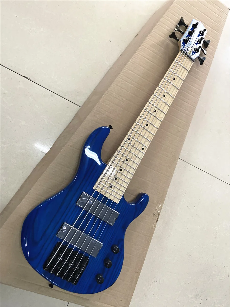 Blue-Mini-Electric-Bass-com-6-cordas-captador-fechado-bordo-Fingerboard ...