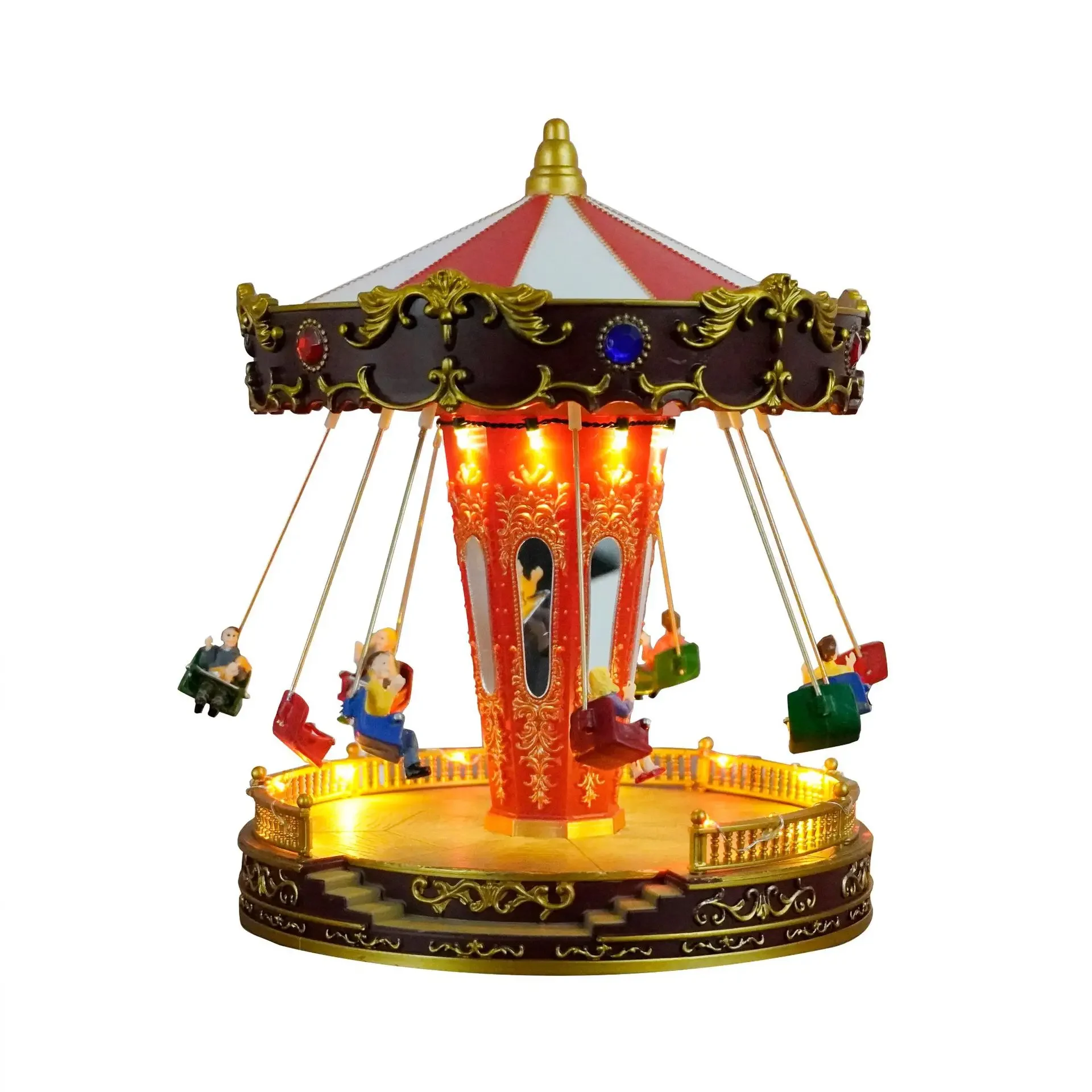 Lighted-Christmas-Rotating-flying-chair-Carousel-music-box-birthday ...